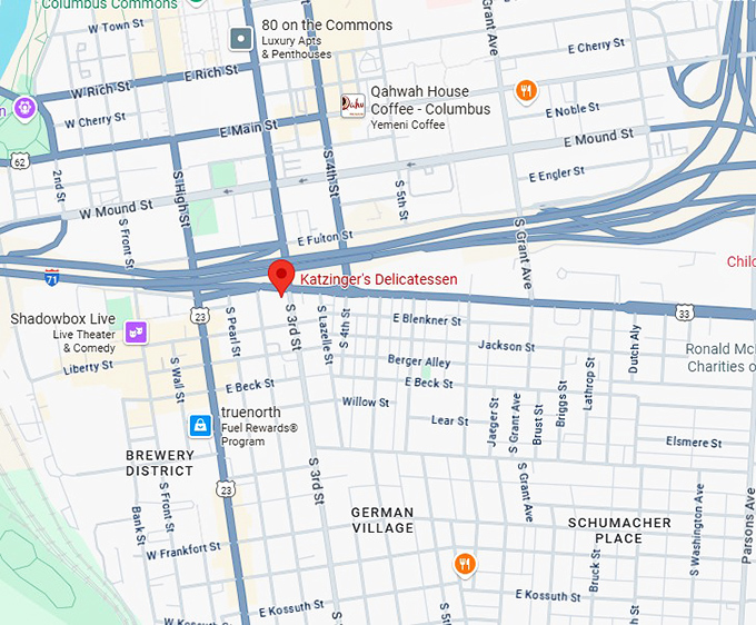 16. katzinger's delicatessen map