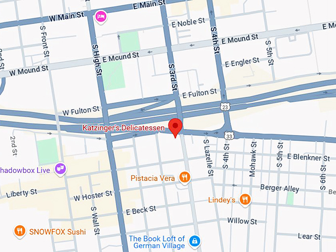 16. katzinger's delicatessen map