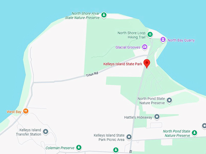 16. kelleys island state park map