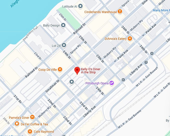 16. kelly o's diner in the strip map