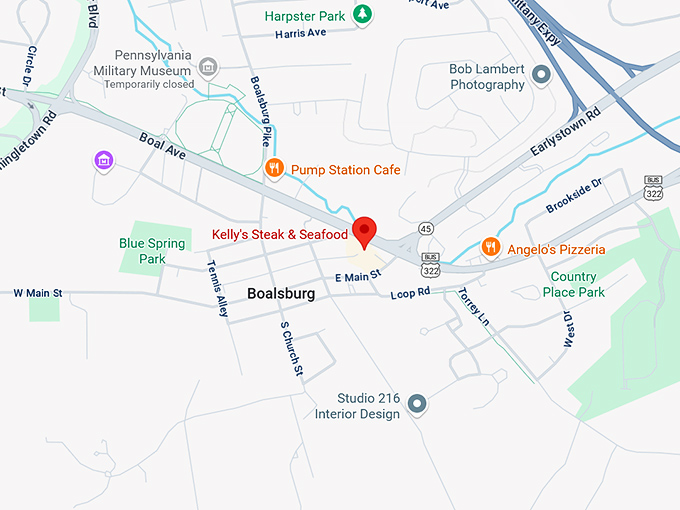 16. kelly's steak & seafood map