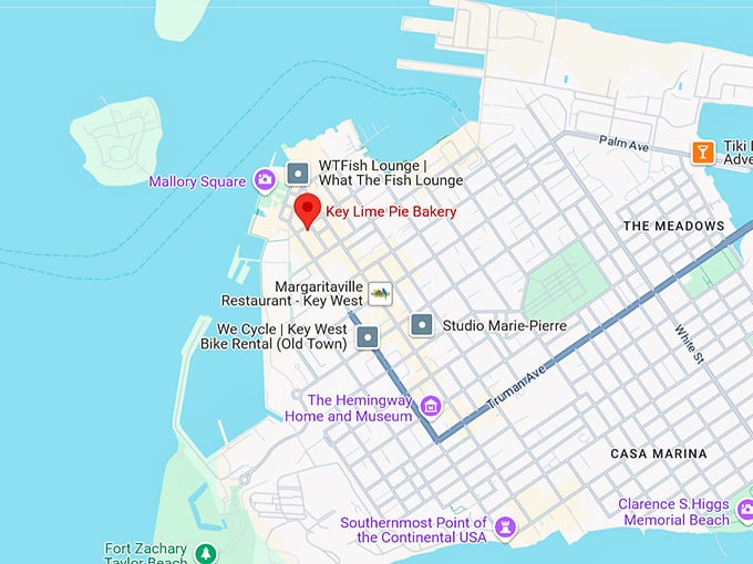 16. key lime pie bakery map