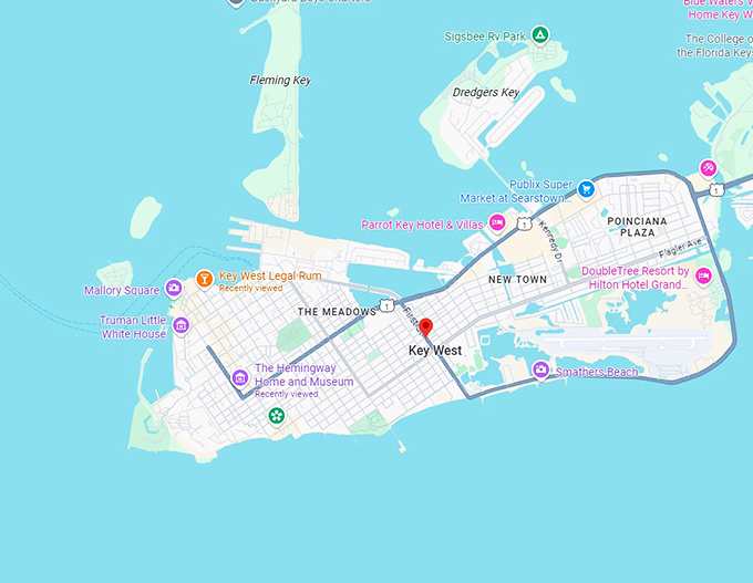 16. key west map