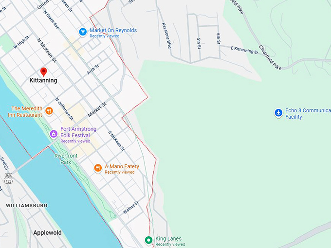 16. kittanning pa map