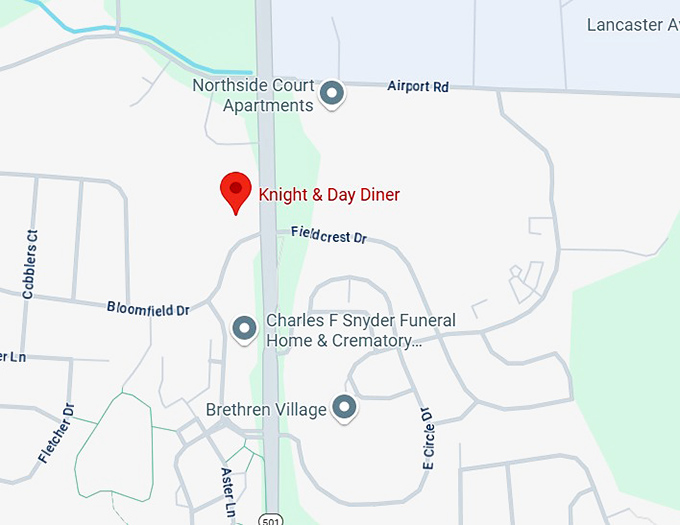 16. knight & day diner map