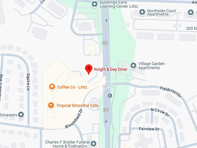 16. knight & day diner map