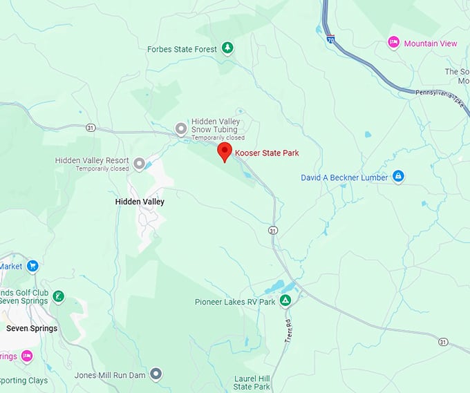 16. kooser state park map