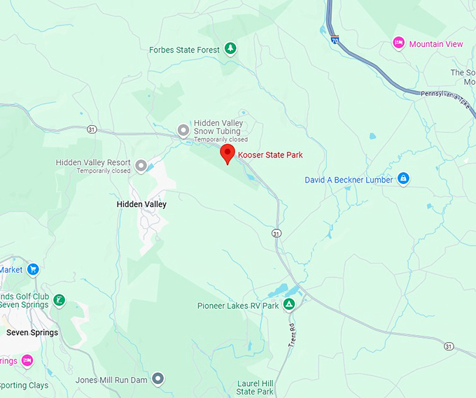 16. kooser state park map