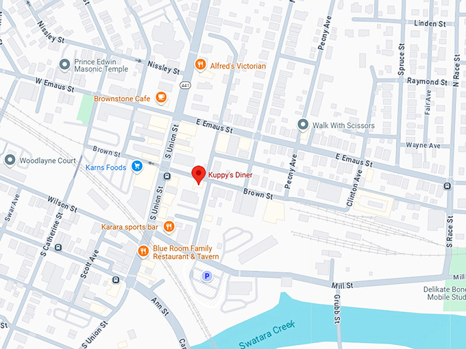 16. kuppy's diner map