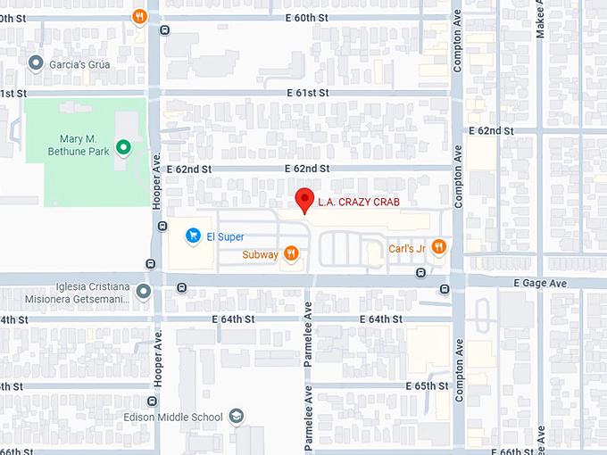 16. l.a. crazy crab map