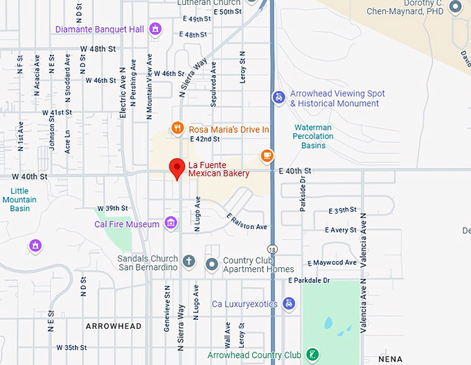 16. la fuente mexican bakery map