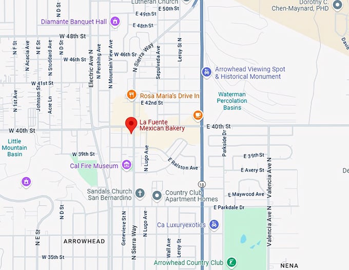 16. la fuente mexican bakery map