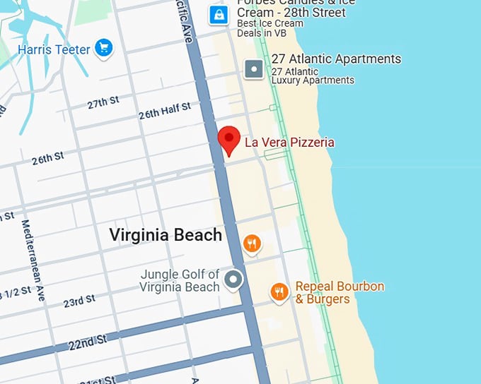 16. la vera pizzeria map