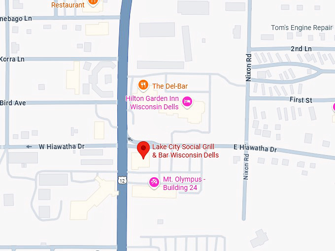 16. lake city social grill & bar wisconsin dells map