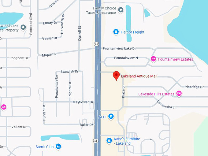 16. lakeland antique mall (4985 us hwy 98 n) map