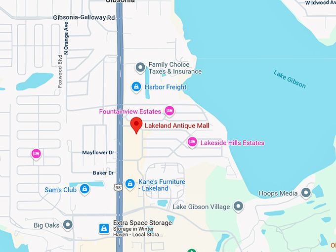 16. lakeland antique mall map