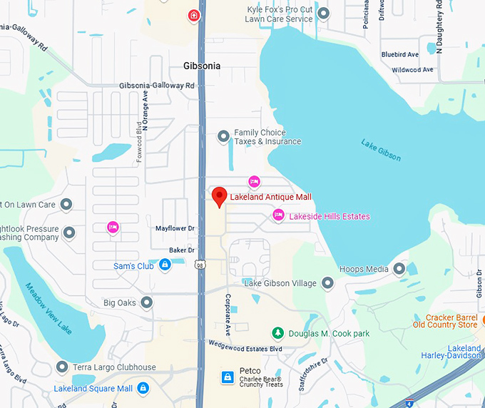 16. lakeland antique mall map