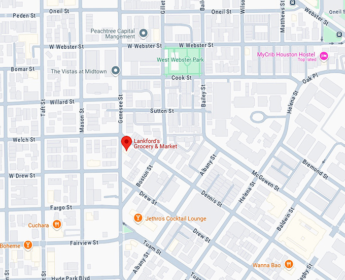 lankford's grocery & market map