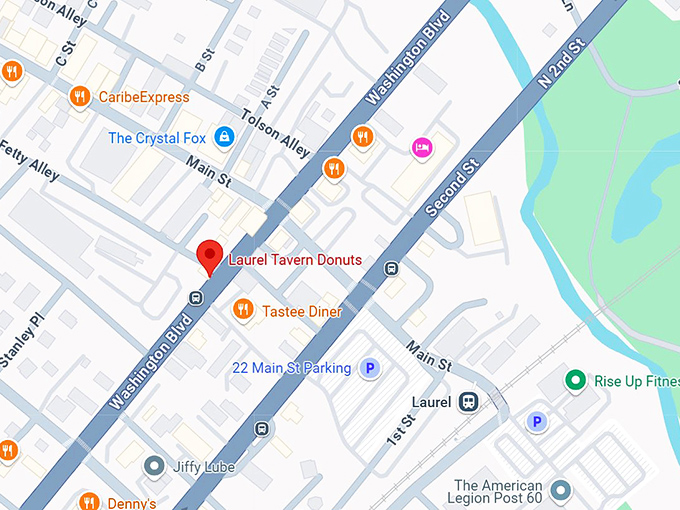 16. laurel tavern donuts map