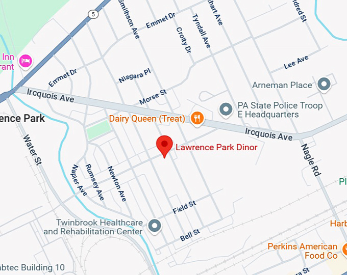 lawrence park dinor map