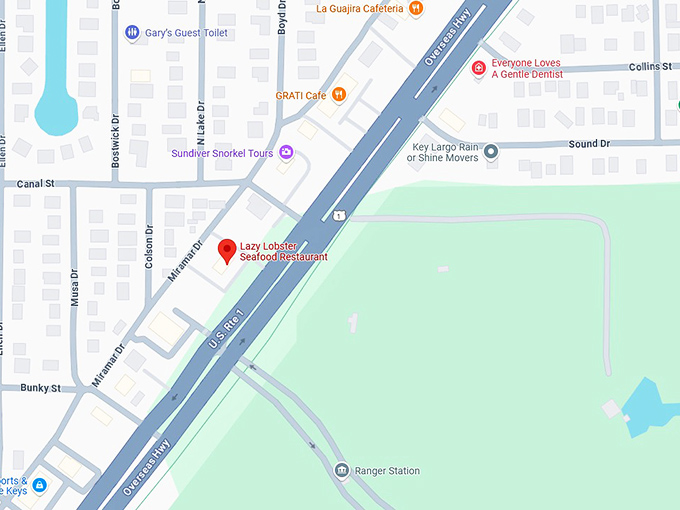 16. lazy lobster seafood restaurant map