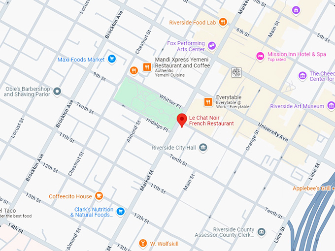 16. le chat noir french restaurant map