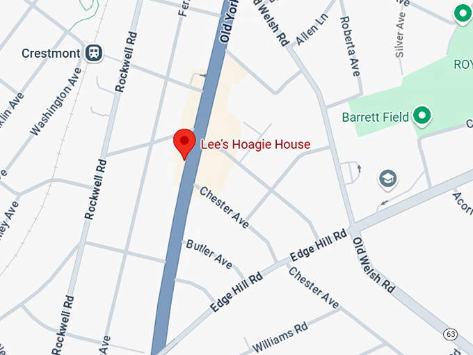 16. lee's hoagie house map