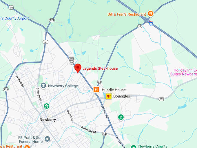 16. legends steakhouse map