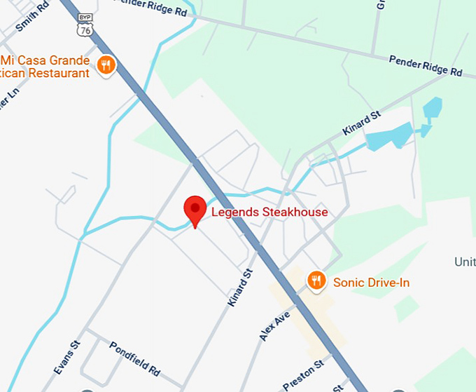16. legends steakhouse map