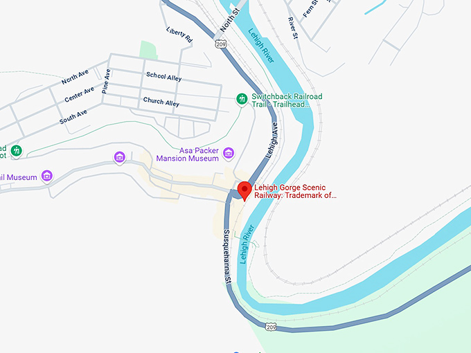 lehigh gorge scenic railway trademark of the reading & northern railroad map