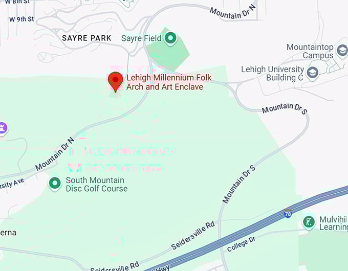 16. lehigh millennium folk arch and art enclave map