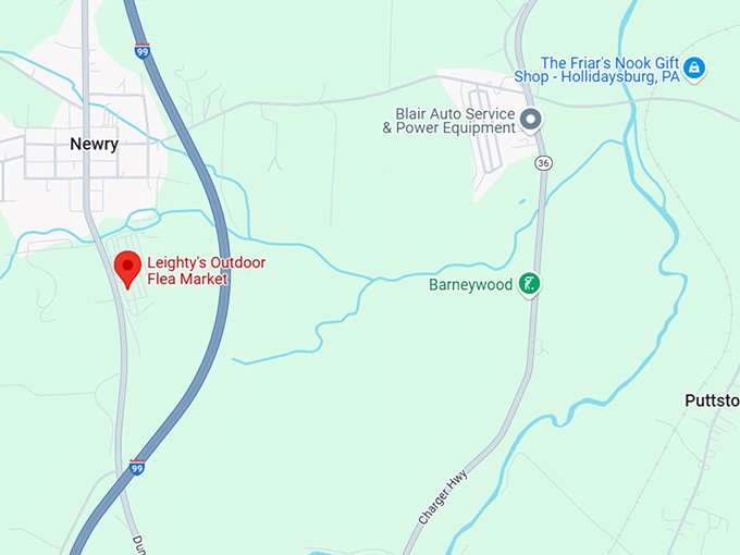 leighty's outdoor flea market map
