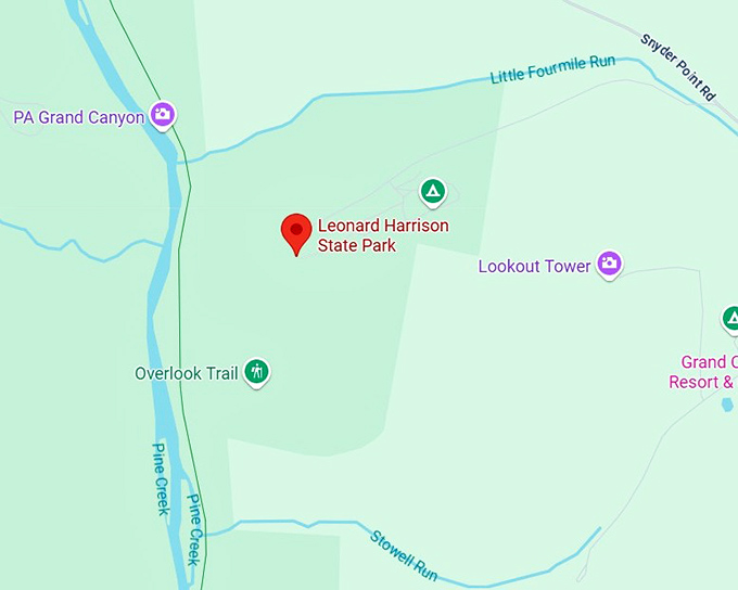 16. leonard harrison state park map