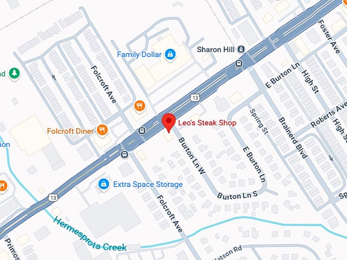 16. leo's steak shop map