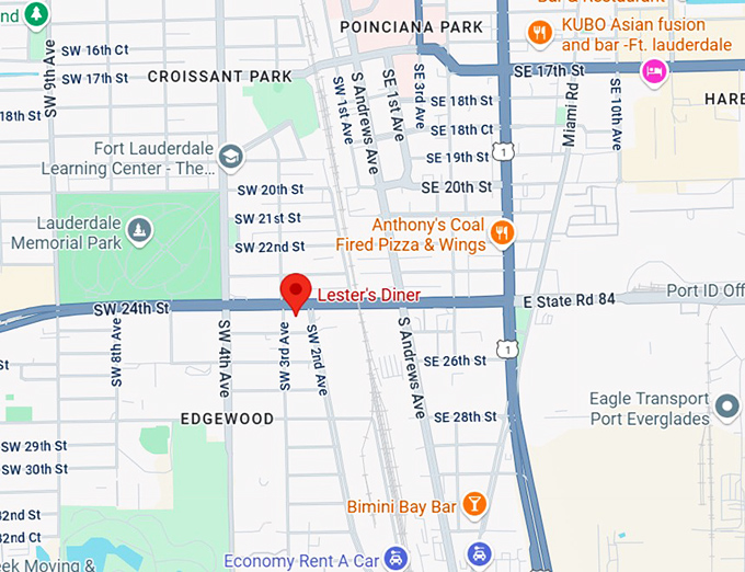 16. lester's diner map