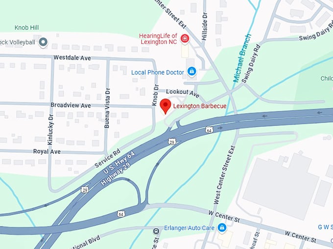 16. lexington barbecue map