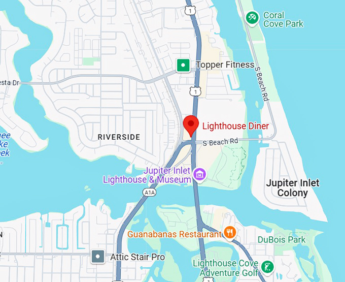 16. lighthouse diner map