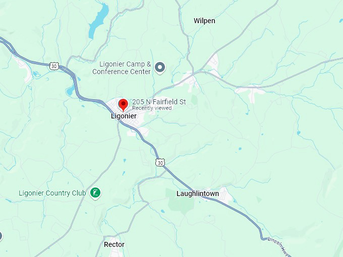 16. ligonier map