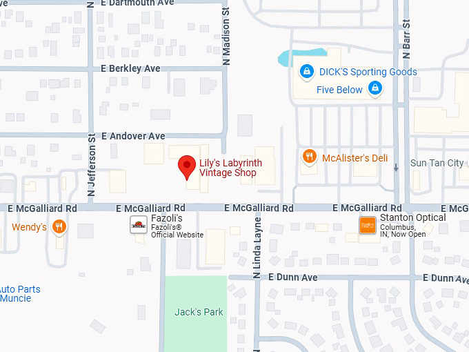 16. lily's labyrinth vintage shop map