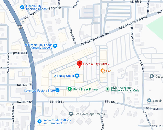 16. lincoln city outlets map