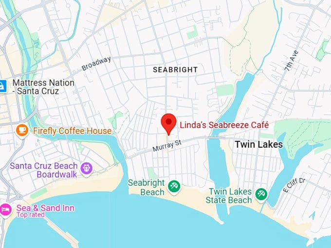 16. linda's seabreeze cafe map