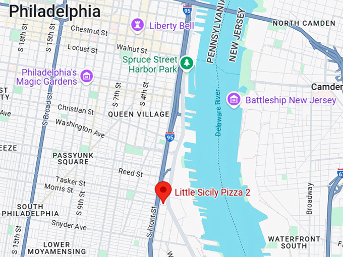 little sicily pizza 2 map