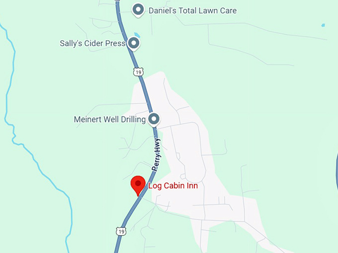 16. log cabin inn map