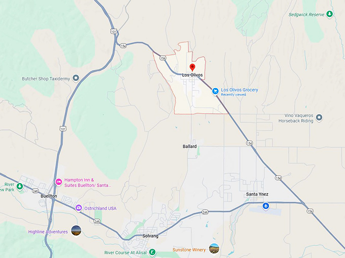 16. los olivos ca map