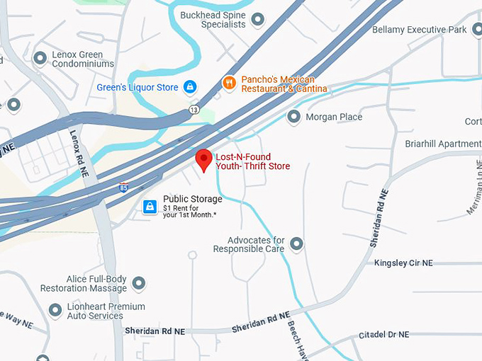 16. lost n found youth thrift store map