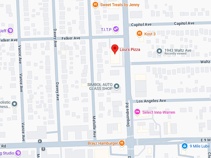 16. loui's pizza map