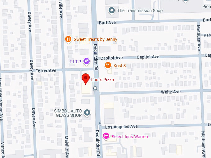 16. loui's pizza map