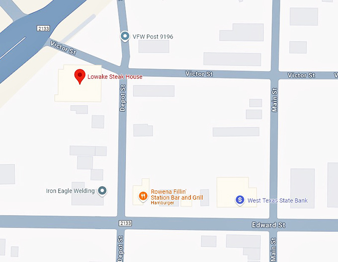 16. lowake steak house map