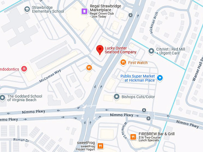 16. lucky oyster seafood company map