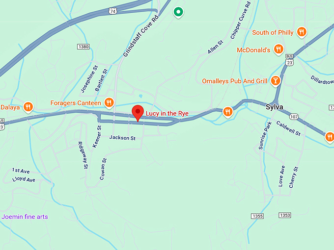 16. lucy in the rye map